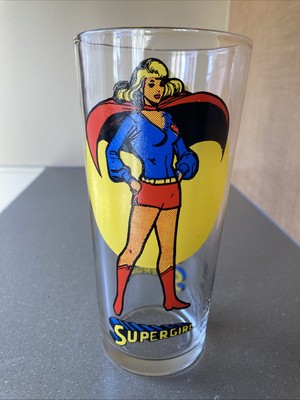 Super Girl Pepsi glass—moon glass-DC Comics Collector Soda Collection ...