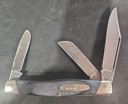 Buck 301 Stockman 3-Blade Folding Pocket Knife - Black | eBay