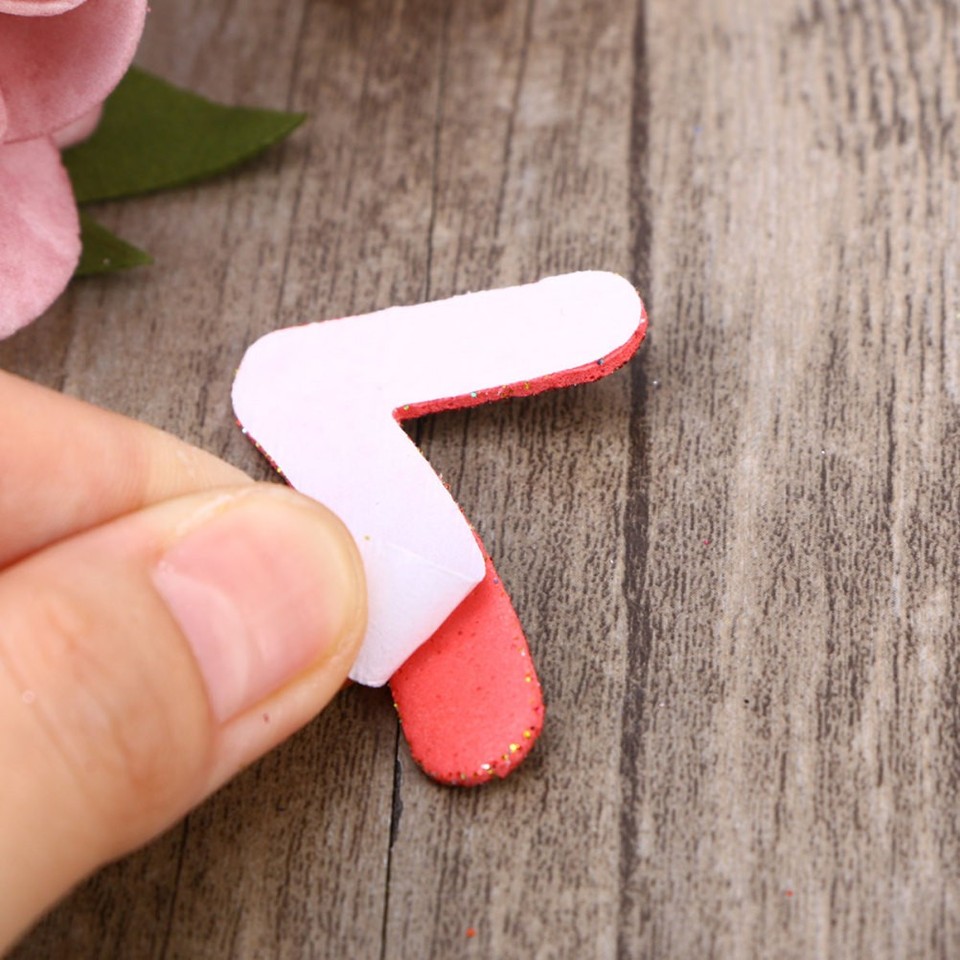 130 Pcs Self Adhesive EVA Nonwoven 26 Letters Glittering Stickers for ...