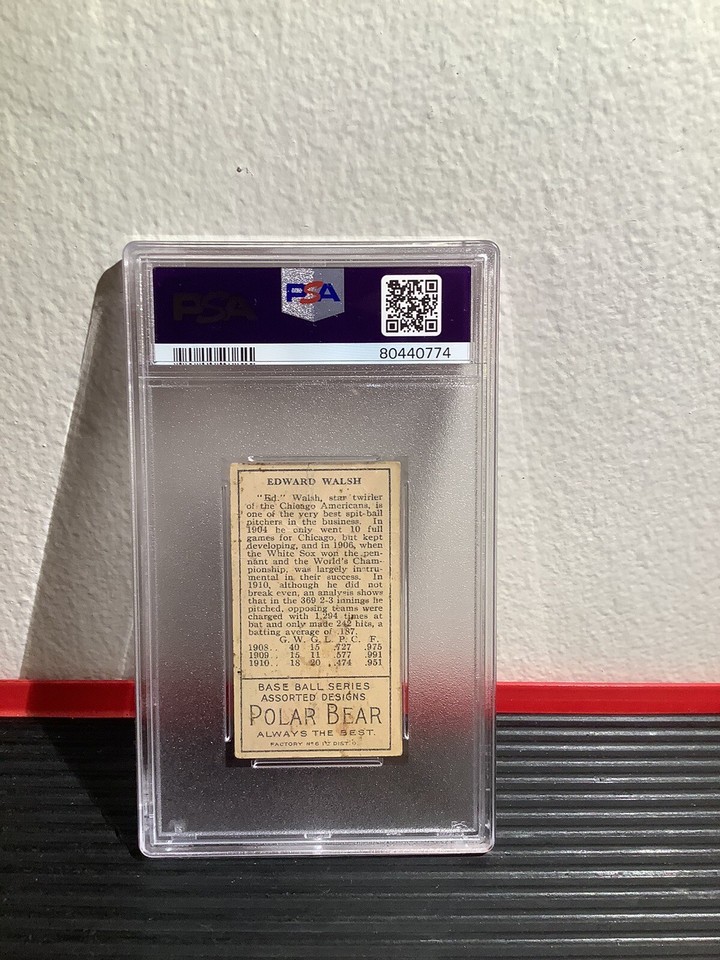 T205 Gold Border Ed Walsh Psa 1.5 HOF Polar Bear Back Chicago | eBay
