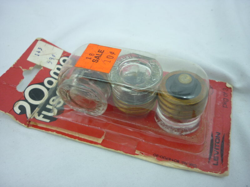 Lot 3 Leviton 20 amp Screw in Plug Type Fuses New Old Stock 23K060 | eBay