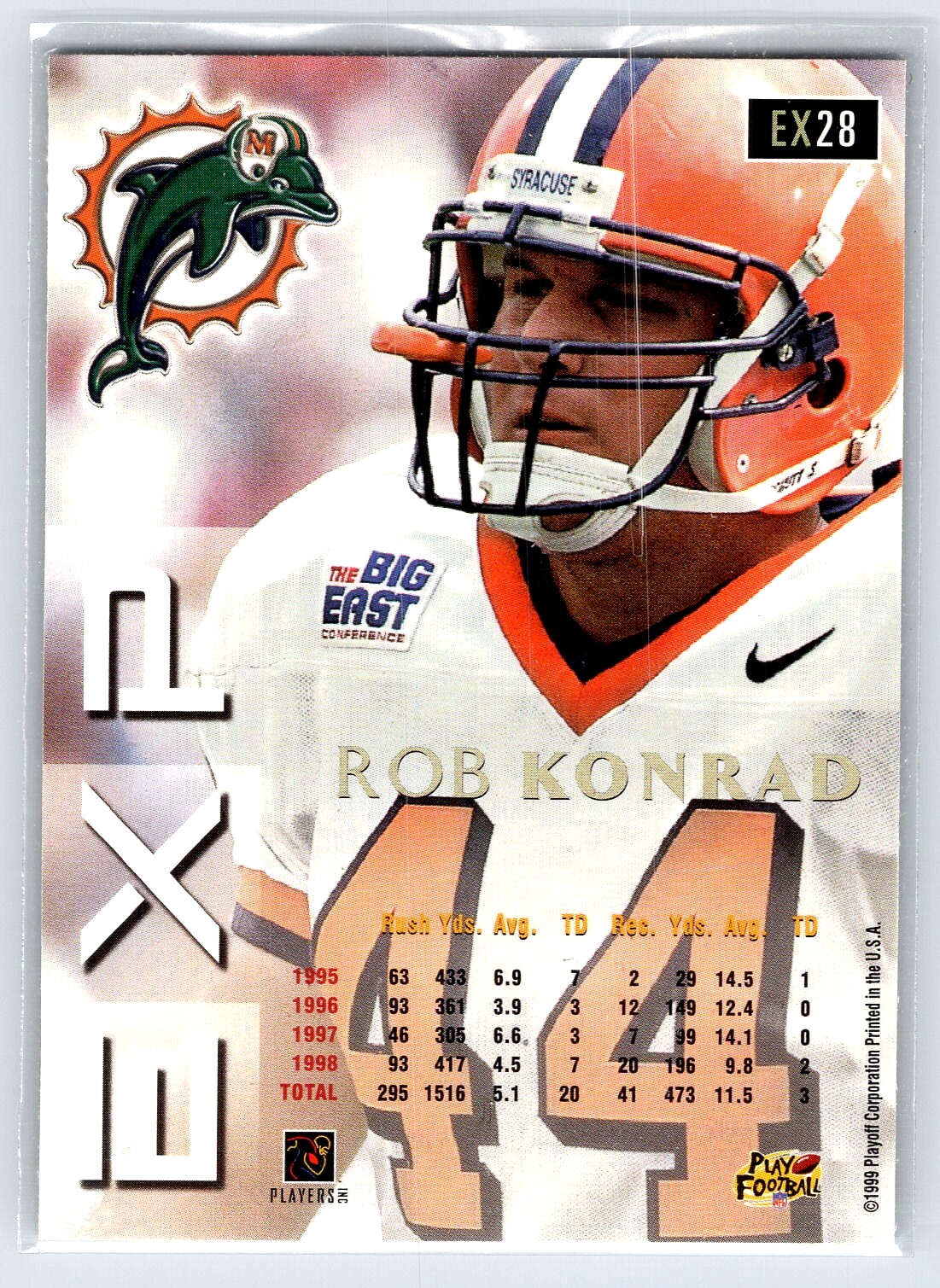 1999 Playoff Prestige EXP - Rookie #EX28 Rob Konrad (RC) for sale ...