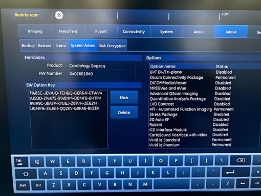 GE Vivid IQ Portable Echo Ultrasound with 3SC-RS Cardiac and P2D Probes ...