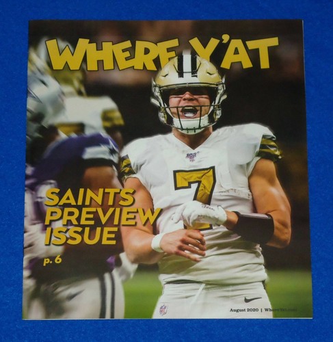WHERE Y'AT MAGAZINE NEW ORLEANS SAINTS TAYSOM HILL COVER 2020 SAINTS ...