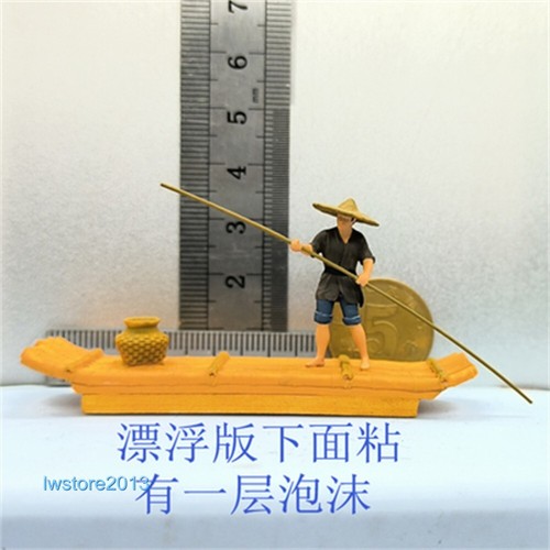 1/64 Scene Props Man On Raft Male Miniatures Figures Model For Cars ...