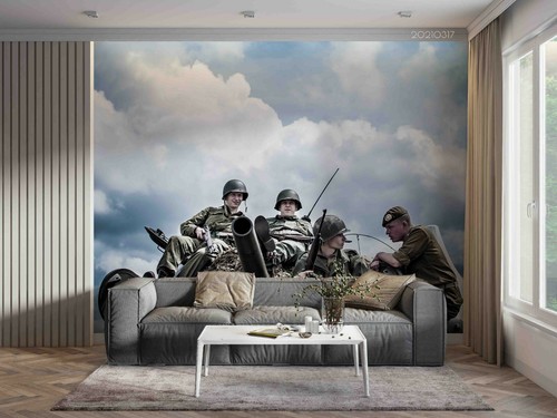 3D Army Soldier Wallpaper Wall Mural Removable Self-adhesive Sticker187 ...
