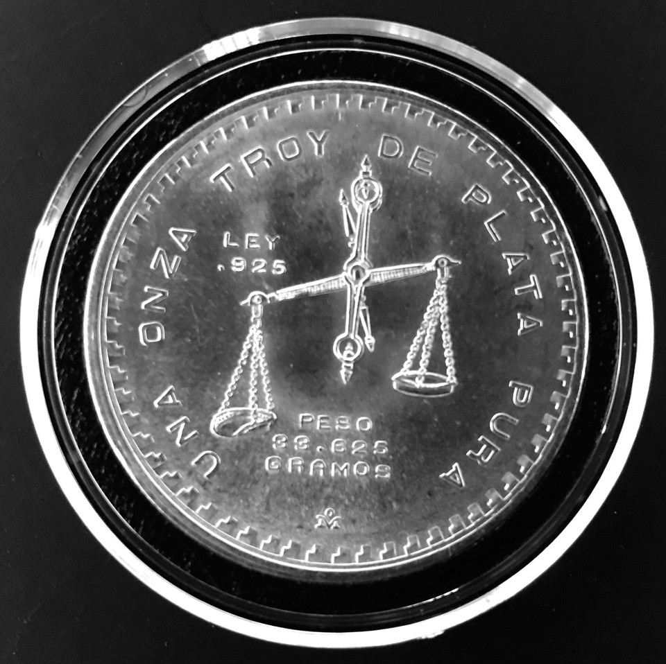 MEXICO CASA DE MUNEDA 1979 SILVER COIN .925 42mm In Protective Capsule ...