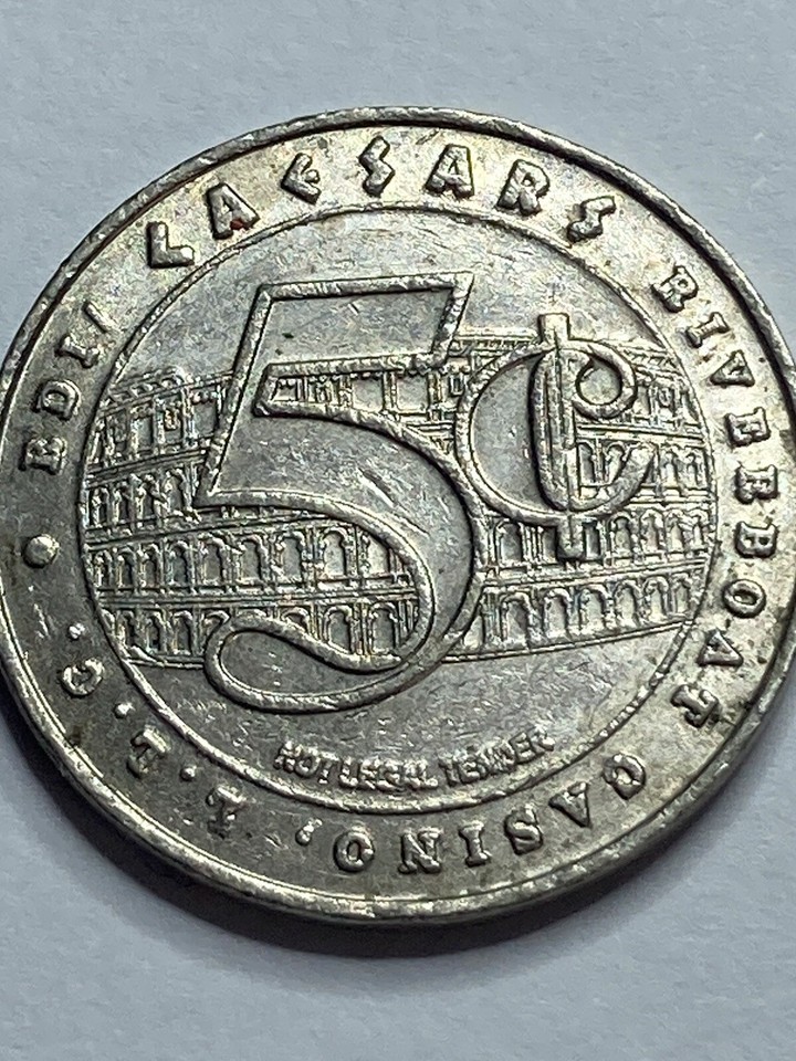 CAESARS RIVERBOAT 5 CENT GAMING TOKEN WITH CENTAUR - LOOK! | eBay