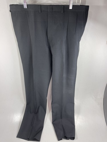 Vintage Sansabelt By Jaymar-Ruby Mens Black Dress Pants Slacks Trousers ...