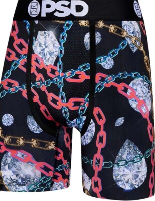 Men's PSD Chain Block Multi-color Blue Capital & Co. Boxer Briefs ...