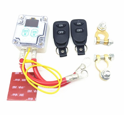 12V Car Battery Switch Wireless Dual Remote Control Disconnect Cut Off ...