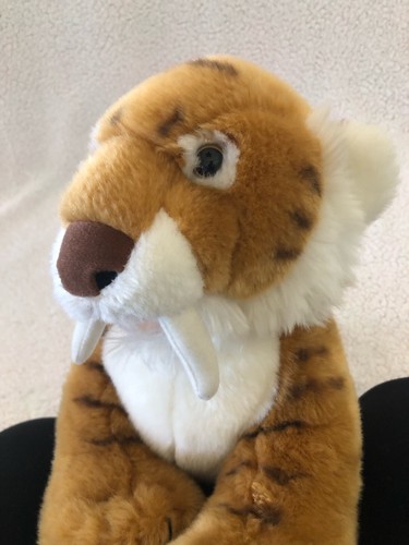 Build A Bear Tiger Smilodon Saber tooth Cat MOUNTAIN CUB Stuffed Animal ...