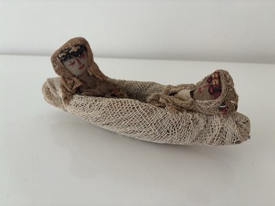 Antique Vintage Peruvian Chancay Cloth Rag Burial Dolls On Boat | eBay
