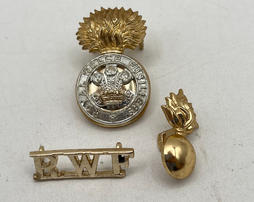 British Army Royal Welch Fusiliers RWF Cap Badge, Shoulder, & Collar ...
