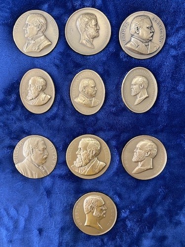 Presidents Medals Collection designed by Charles E Barber, (Bronze, 10 ...