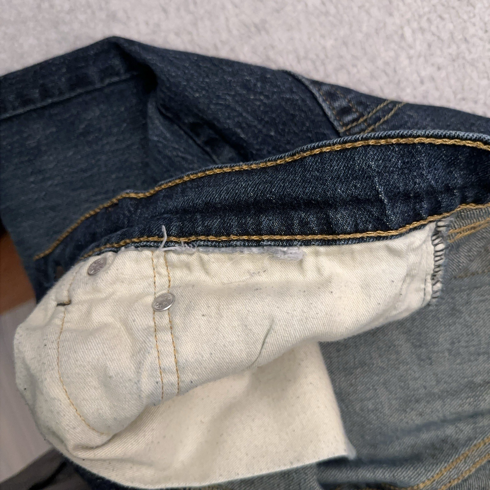 Levi's 505 Jeans Men's 34x32 Blue Regular Straight Dark Wash Denim ...