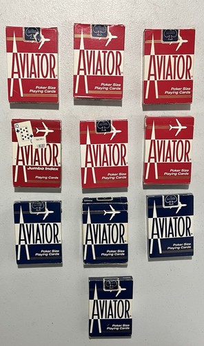 Aviator Playing Cards Red & Blue Packs Lot of 10 | eBay