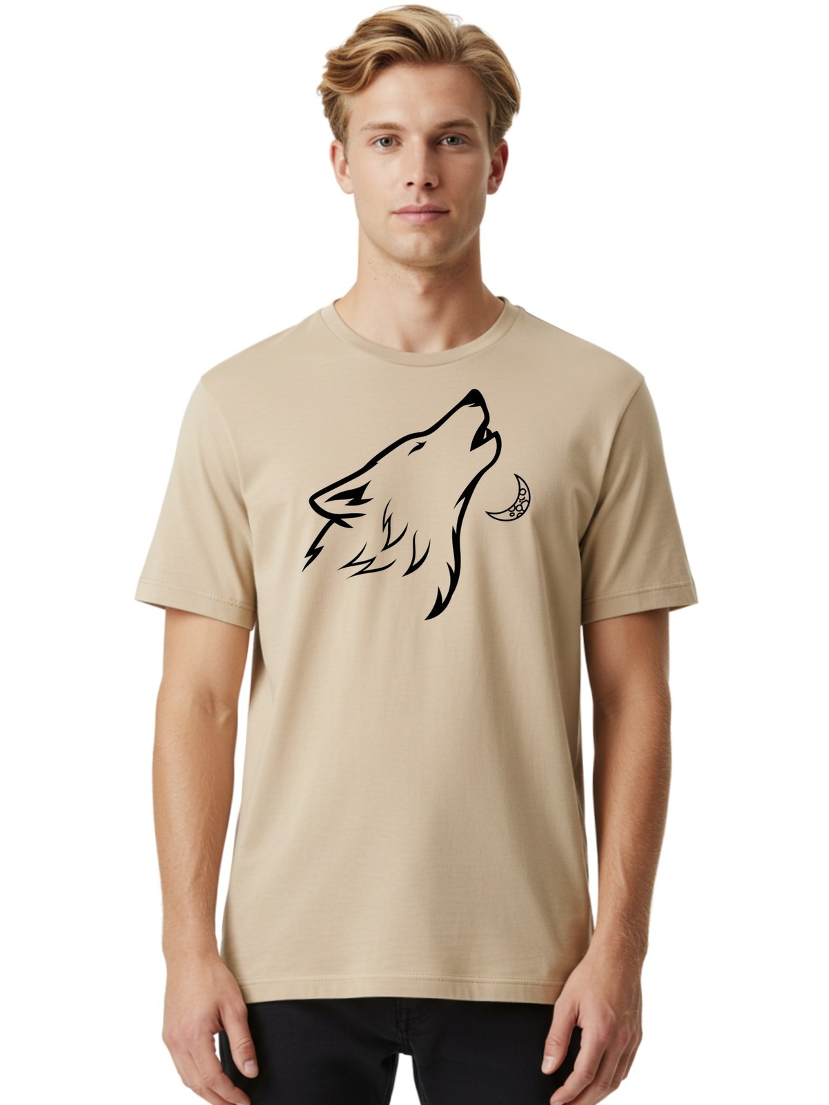 Howling-Wolf Mens Graphic Tee,100% Cotton,Casual Summer Wear | eBay UK
