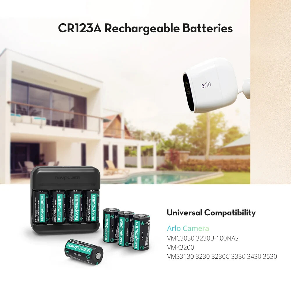 CR123A Rechargeable Batteries RAVPower 8 Pack 3.7V 700mAh UK | eBay UK