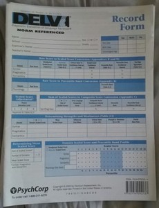 Diagnosti Evaluation of Language variation (DELV) Record Form | eBay
