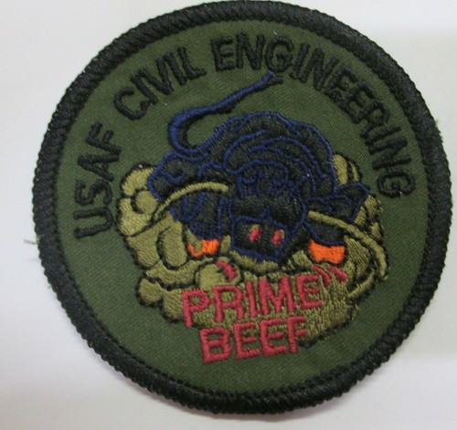 USAF - CIVIL ENGINEERING " PRIME BEEF " Ecusson / Insigne tissus ...