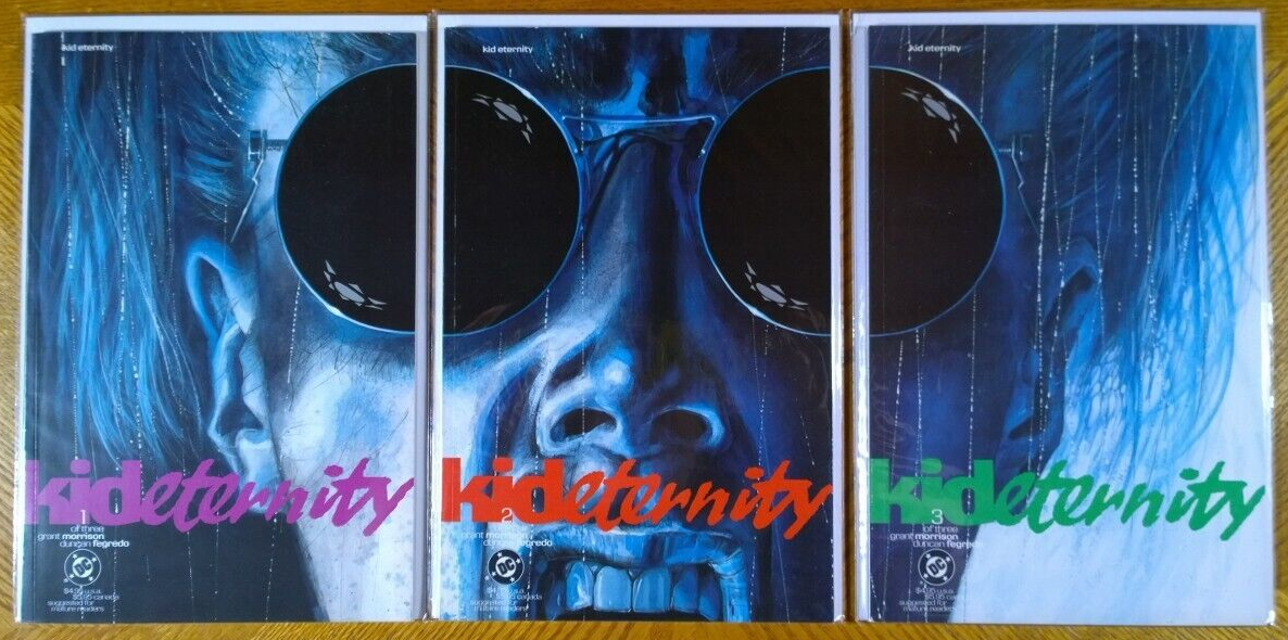 Kid Eternity #1-3 (1991,DC) Complete Set Grant Morrison Prestige Square ...