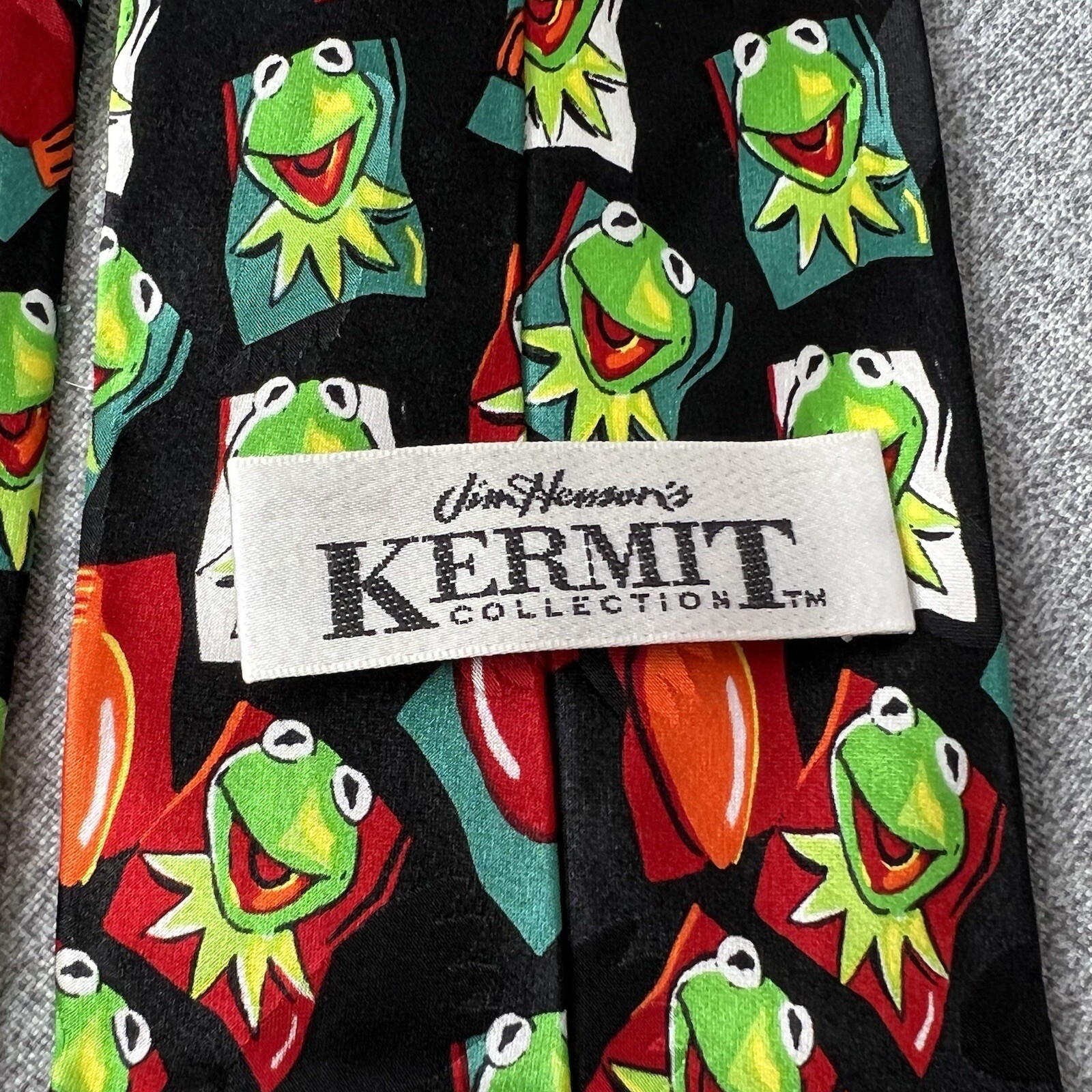 Vintage Jim Hensons Kermit the Frog Tie Mens Necktie … - Gem