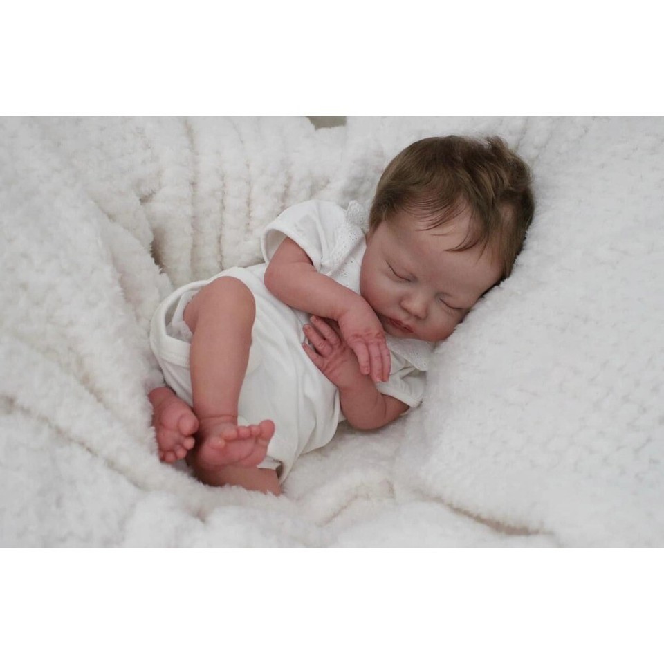 45cm Reborn Baby Doll Sleeping Newborn Dolls Vinyl Cloth Body 3D Skin ...