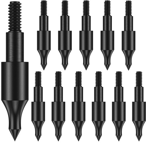 12Pcs 100 Grain Archery Field Tips, Arrow Tips for Compound Bow, 5/16 ...