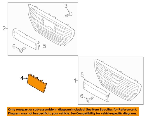 HYUNDAI OEM 15-16 Genesis Front Bumper Grille Grill-Cover 86355B1000 | eBay