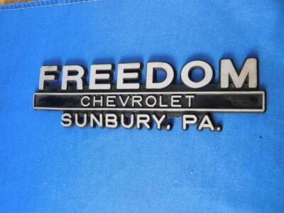 FREEDOM CHEVROLET DEALERSHIP CAR TRUCK EMBLEM PLASTIC ADVERTISING ...