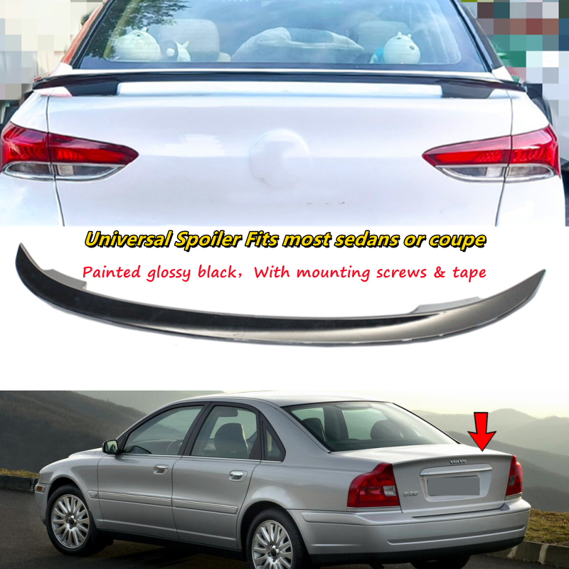 Fit For Volvo S80 2000-2006 Black Rear Trunk Racing Spoiler Wing ...