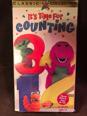 VHS-Barney “It’s Time For Counting” CLASSIC COLLECTION 1997 Stella ...