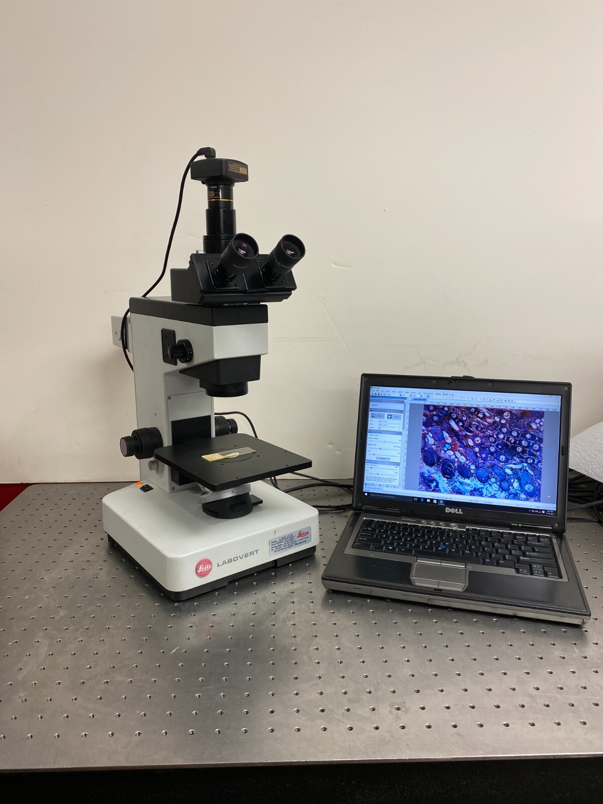 Leitz Leica Labovert Inverted Microscope + 5 MP Camera | eBay