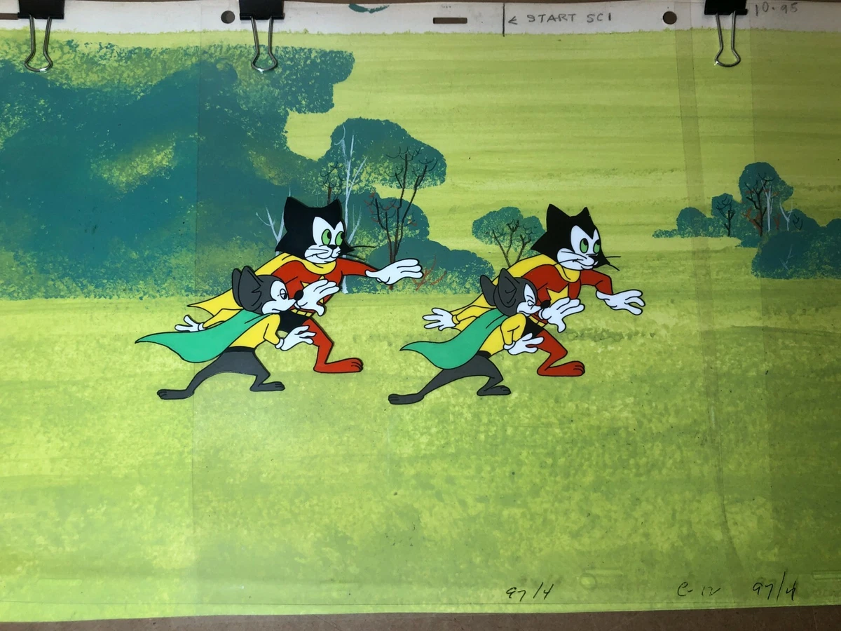 Courageous Cat And Minute Mouse Frog