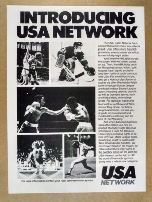 1981 USA Cable TV Network 'Introducing' vintage print Ad | eBay
