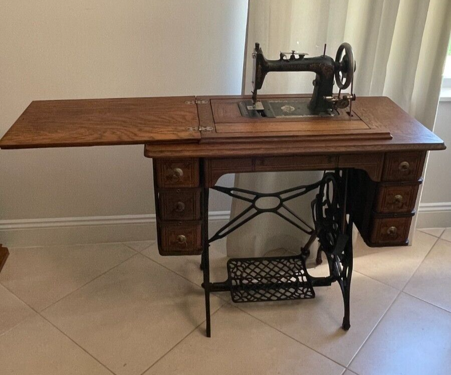 ANTIQUE MINNESOTA TREADLE MODEL D SEWING MACHINE | eBay