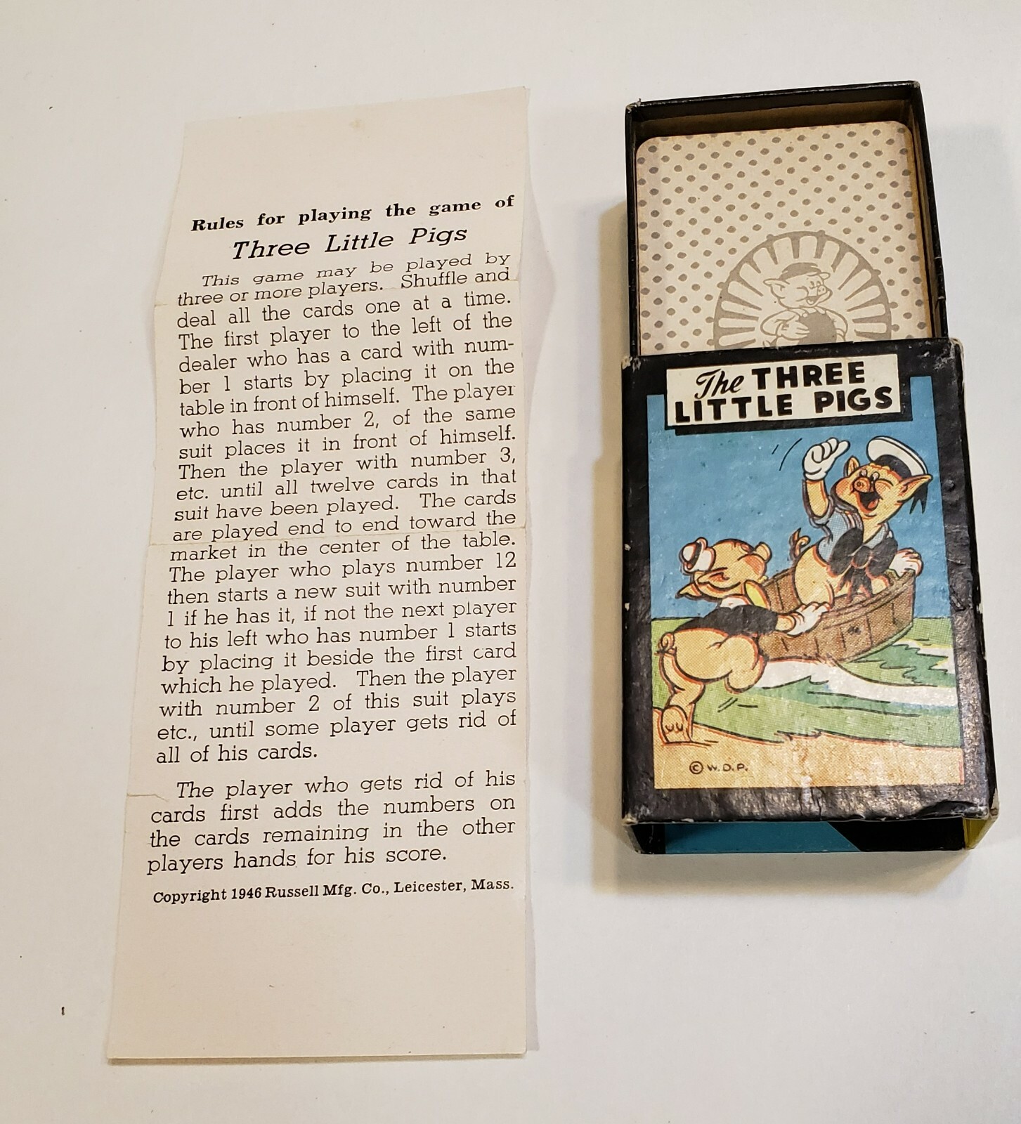 3 Little Pig Card Game Vol 5 Vintage 1946 Russell Set, 48 Cards ...