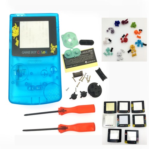 Transparent light blue Housing Shell Buttons full Mod for Nintendo ...