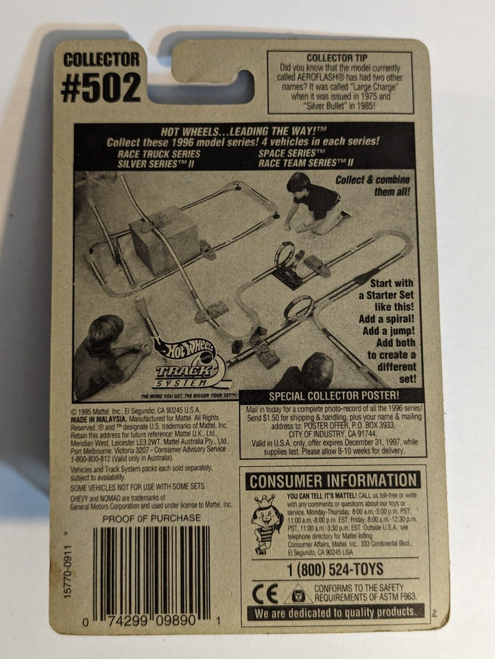 Hot Wheels Chevy Nomad Die Cast 1995 #502 Red Muscle Car NEW Card ...