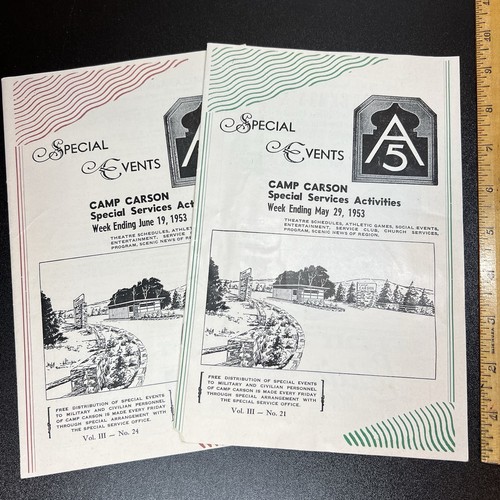 Camp Carson Special Events Services Activities 1953 Colorado Springs ...