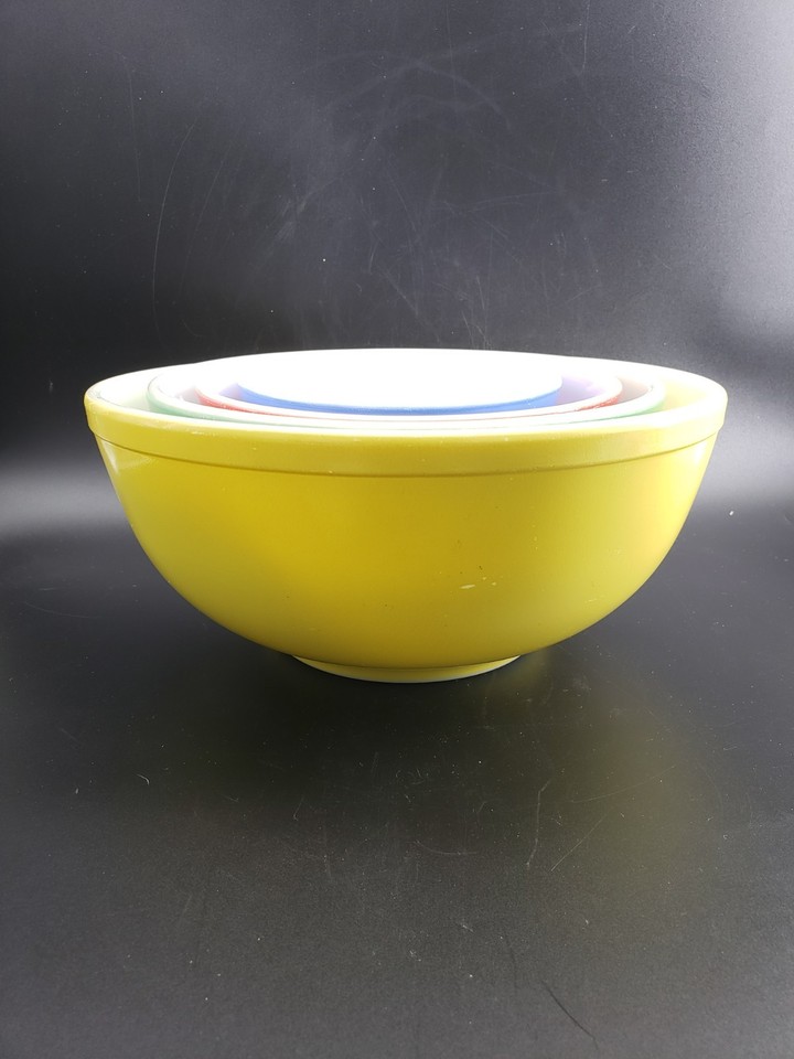 Pyrex Primary Color Mixing Bowl Set of 4 - Vibrant Colors | eBay