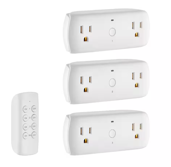 Commercial Electric Wireless Indoor Remote Control AC/DC Adapter, White ...