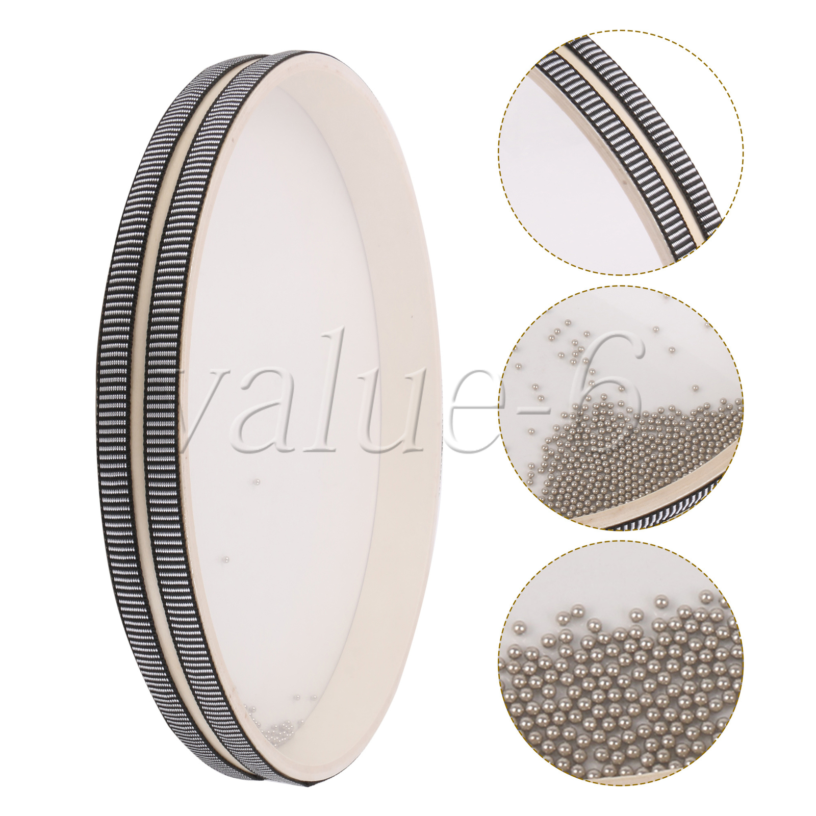 Wooden Wave Bead Ocean Sound Drum Percussion Instrument 12" for Music ...