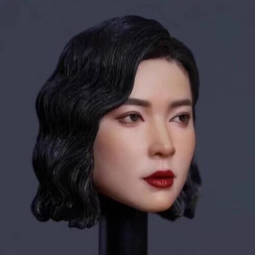 1/6 Asian Female Head Sculpt Curly Hair Vintage Beauty for 12" HT ...
