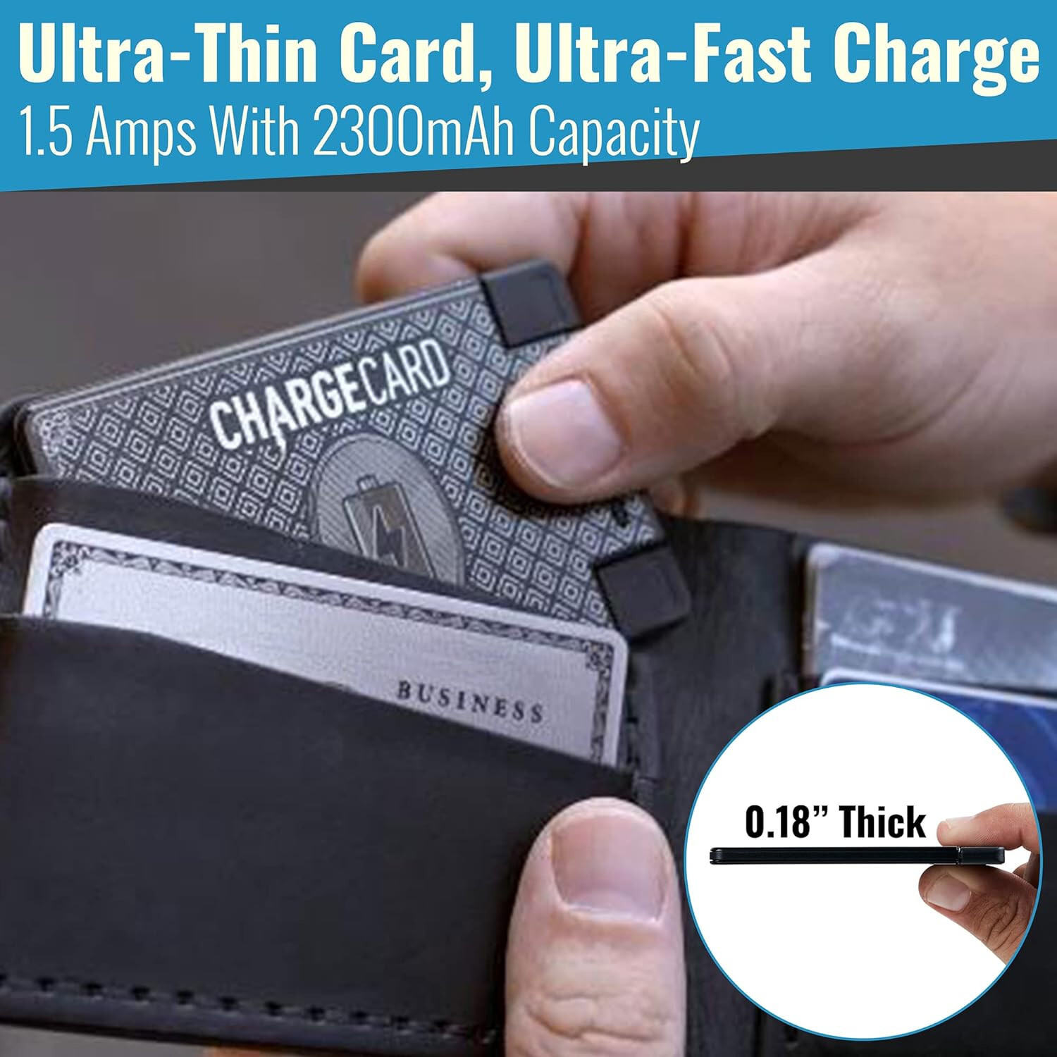 Charge Wallet Credit Card External Power Bank Battery Pocket 2300mah ...