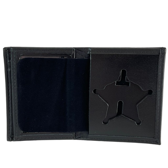Perfect Fit 104 Hidden Badge Bifold Leather Wallet - Black for sale ...