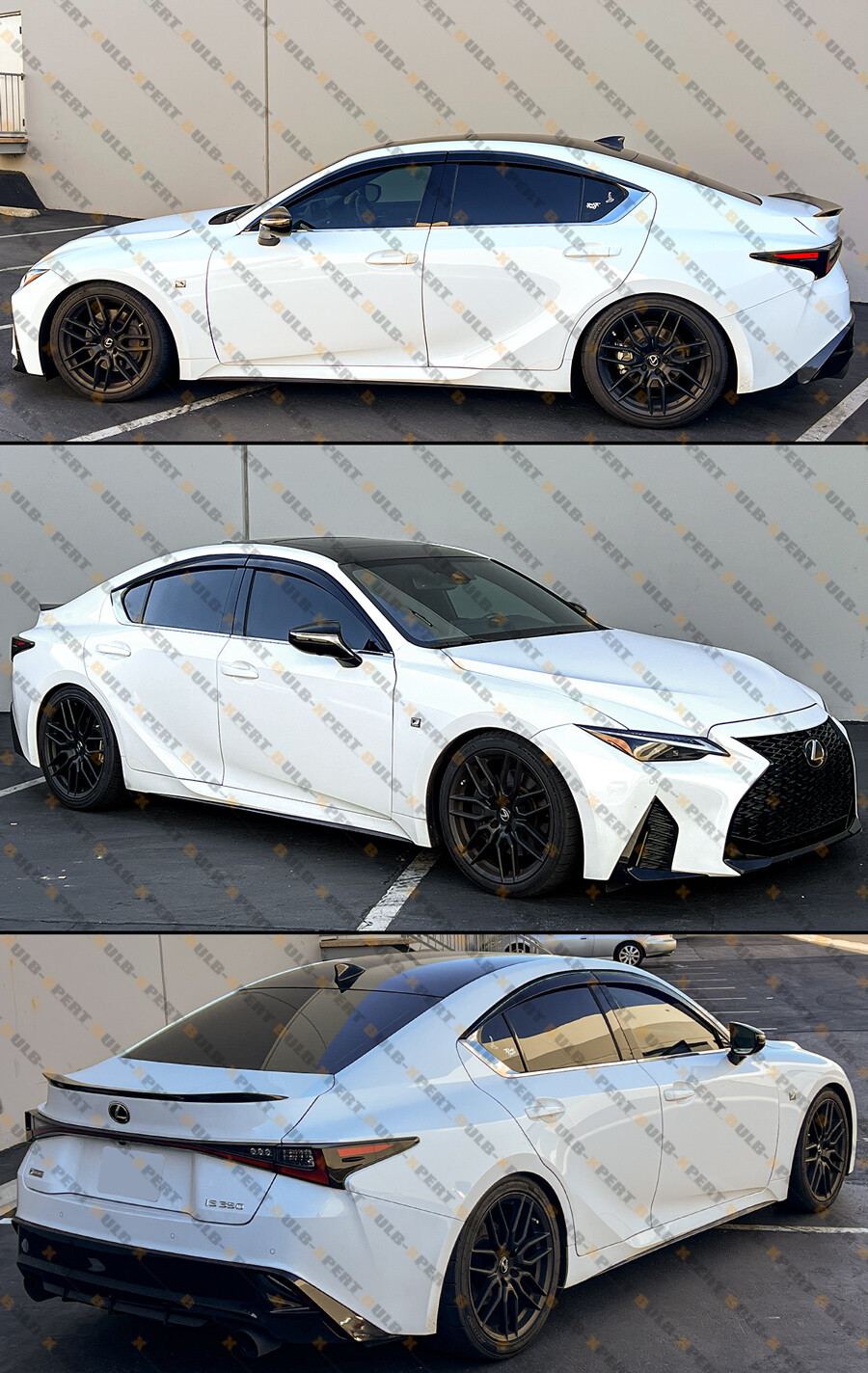 2021-2024 Lexus IS300 IS350 Premium Black Trim Window Visor Rain Guard ...