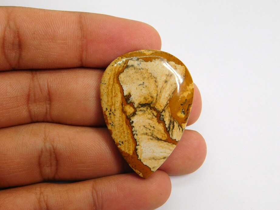 Amazing Natural African Picture Jasper Cabochon Loose Gemstone 60 Cts ...