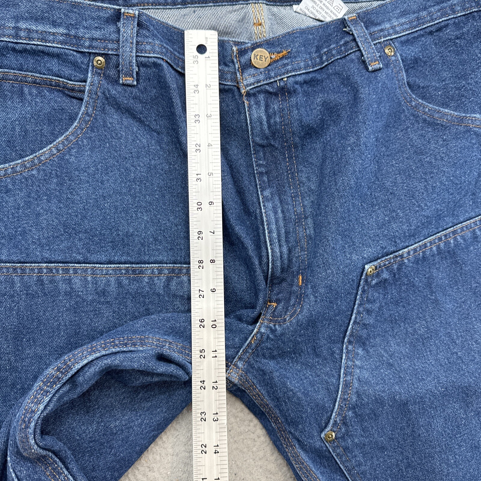 Key Double Front Demin Dungaree Relaxed Fit Carpenter Jeans in Size ...